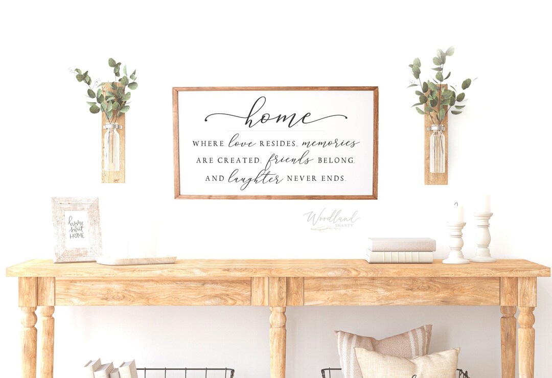 Home Where Love Resides Sign, Living Room Sign, Family Room Sign, Home ...