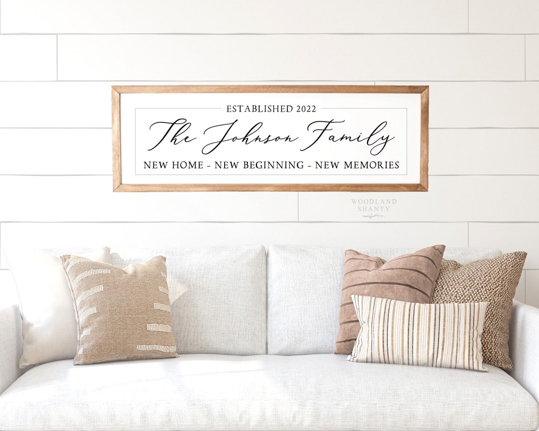 New Home Sign Personalized, New Home New Beginning Sign, Realtor Gift ...