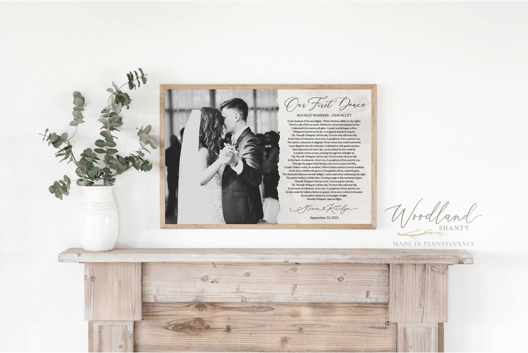 Valentine's Day Gift, First Dance Sign, Wedding Dance Lyrics Sign, Our ...