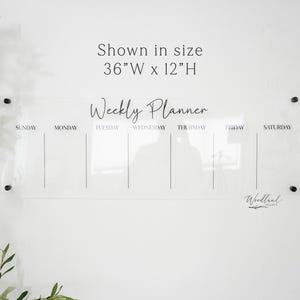 Acrylic Weekly Wall Planner Calendar, Week Planner Office Study Wall ...