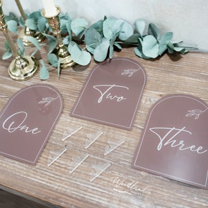 Arched Table Numbers, Wedding Table Numbers, Wedding Table Decor, Arch ...