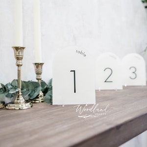 Modern Arched Table Numbers, Wedding Table Numbers, Wedding Table Decor ...