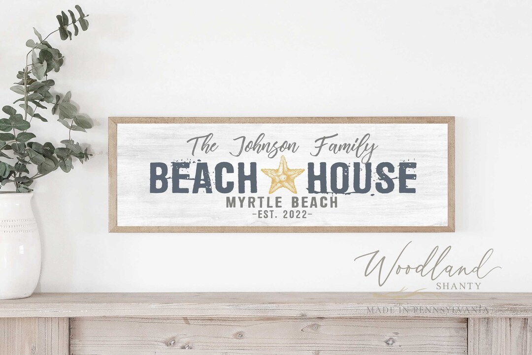 Personalized Beach House Sign, Custom Beach House Sign, Beach House ...