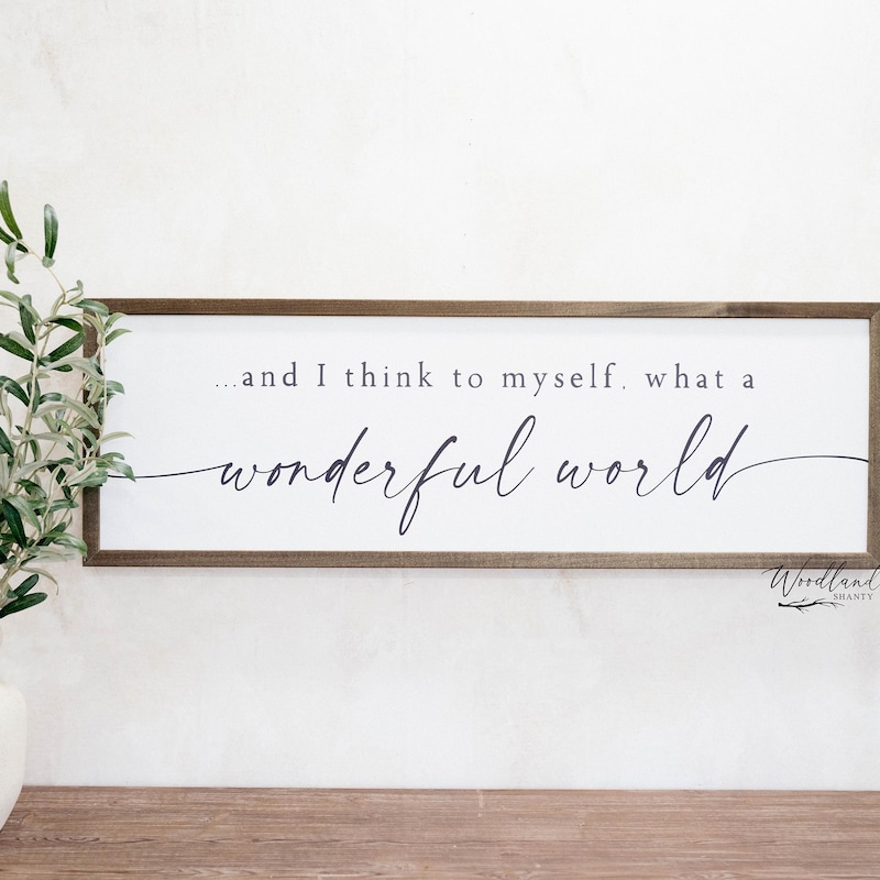 What a Wonderful World Sign - Etsy