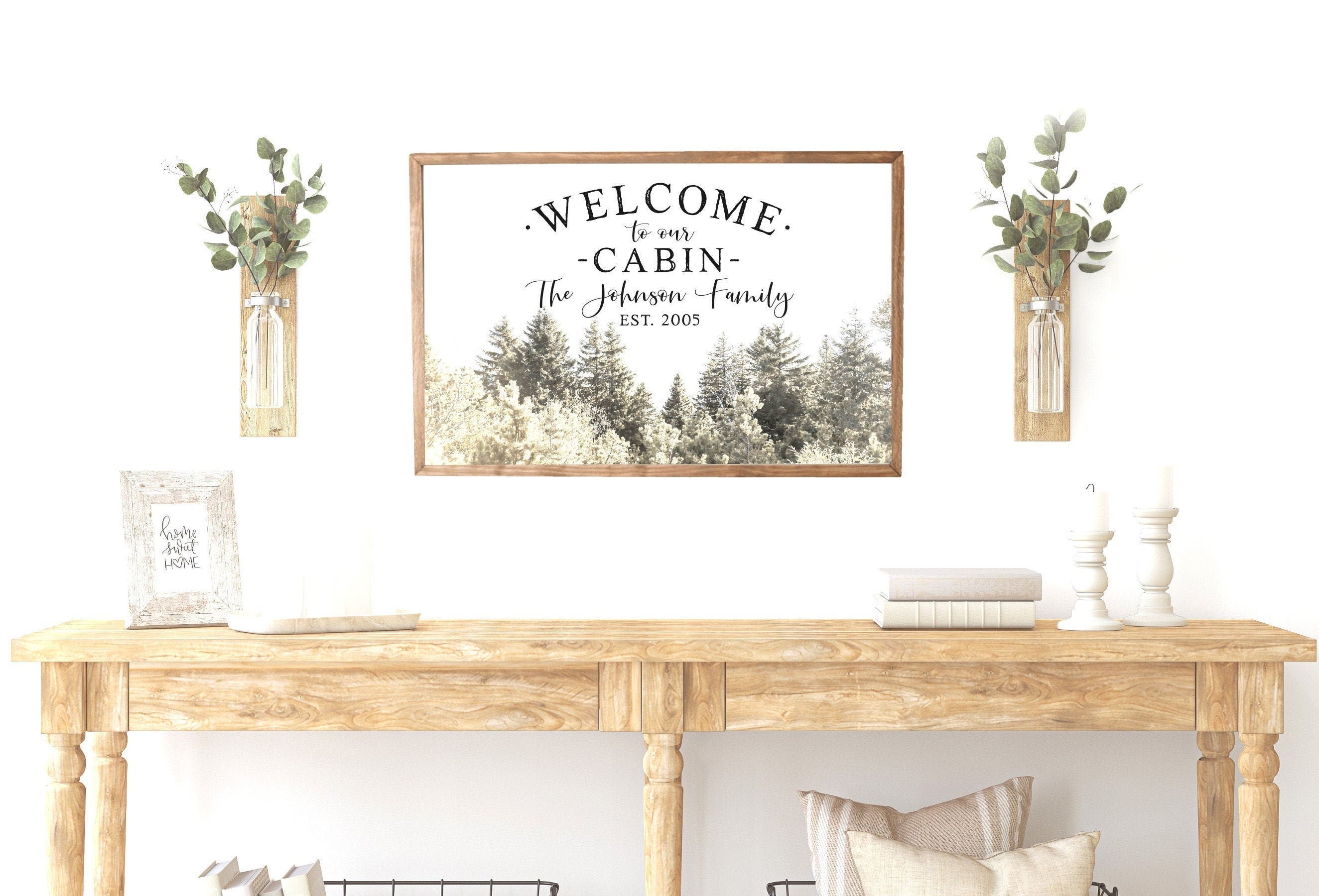 Welcome to Our Cabin Sign Personalized Custom Cabin Decor - Etsy