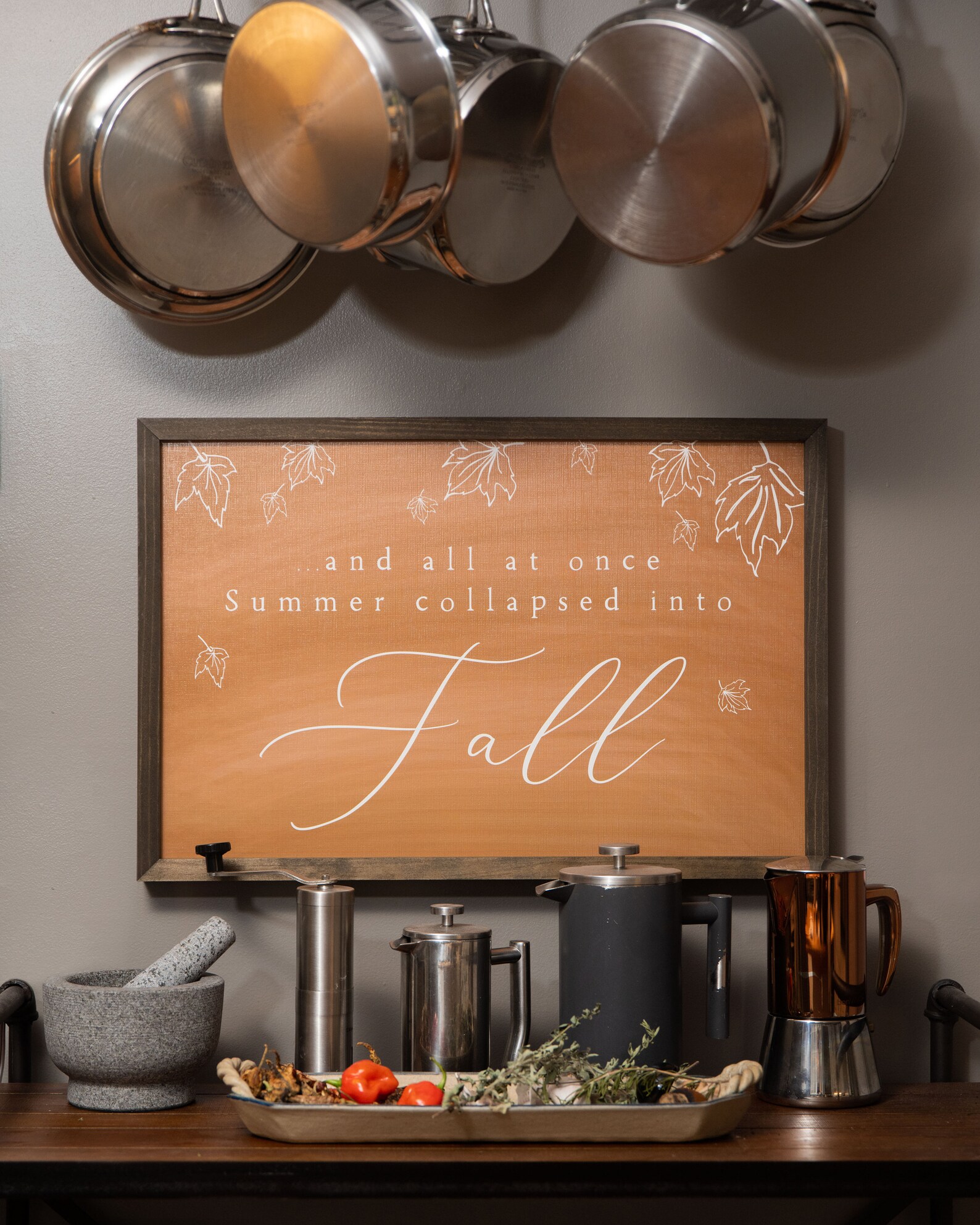 And All at Once Summer Collapsed Into Fall Sign | Green Fall Leaves ...