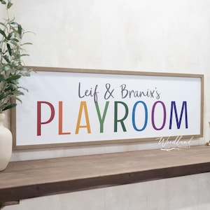 Personalized Playroom Sign With Names - Etsy