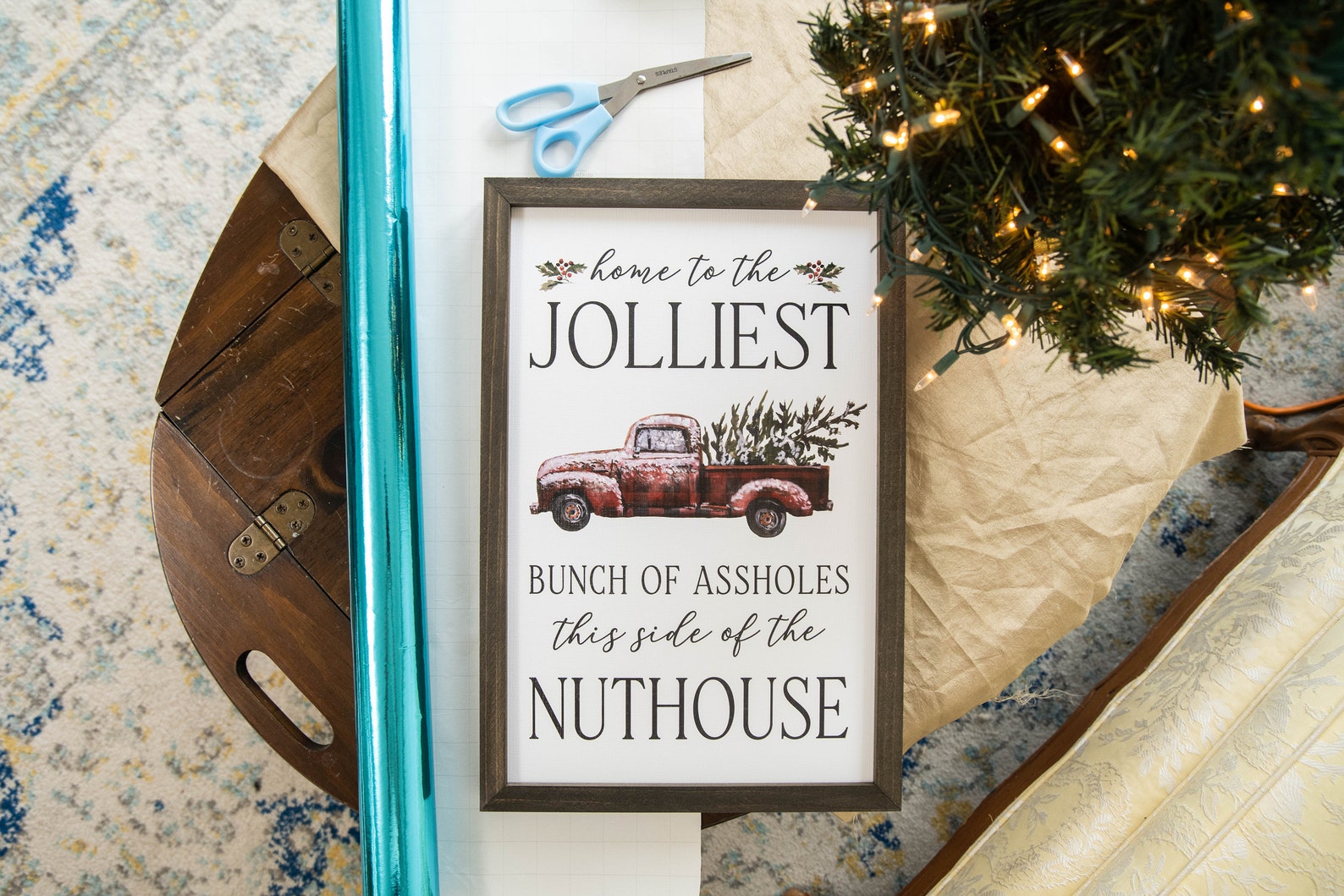 Home of the Jolliest Bunch of Sign | Etsy