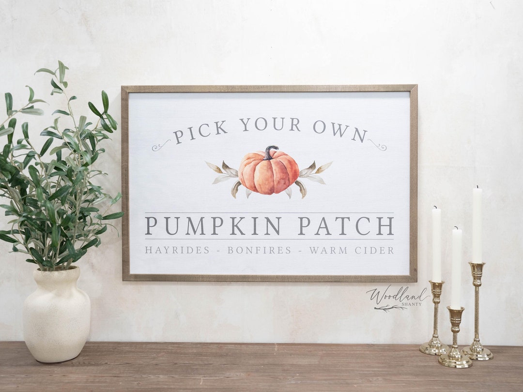 Pumpkin Patch Sign, Farmhouse Fall Sign, Farmhouse Pumpkins Sign, Pick ...