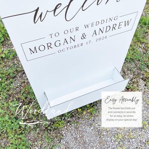 Personalized Wedding Flower Box Sign, Unique Custom Wedding Welcome ...