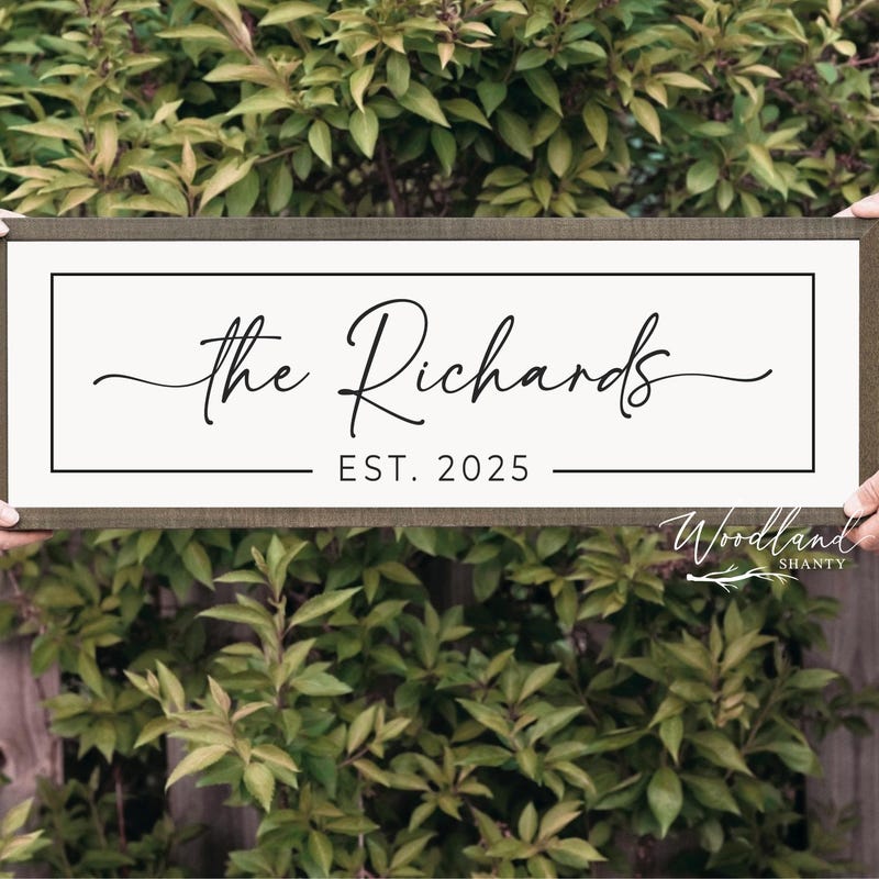 Last Name Above Bed - Etsy