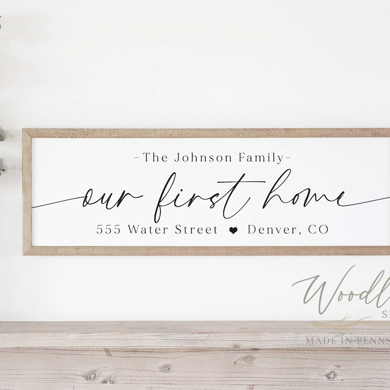 Our First Home Sign - Etsy