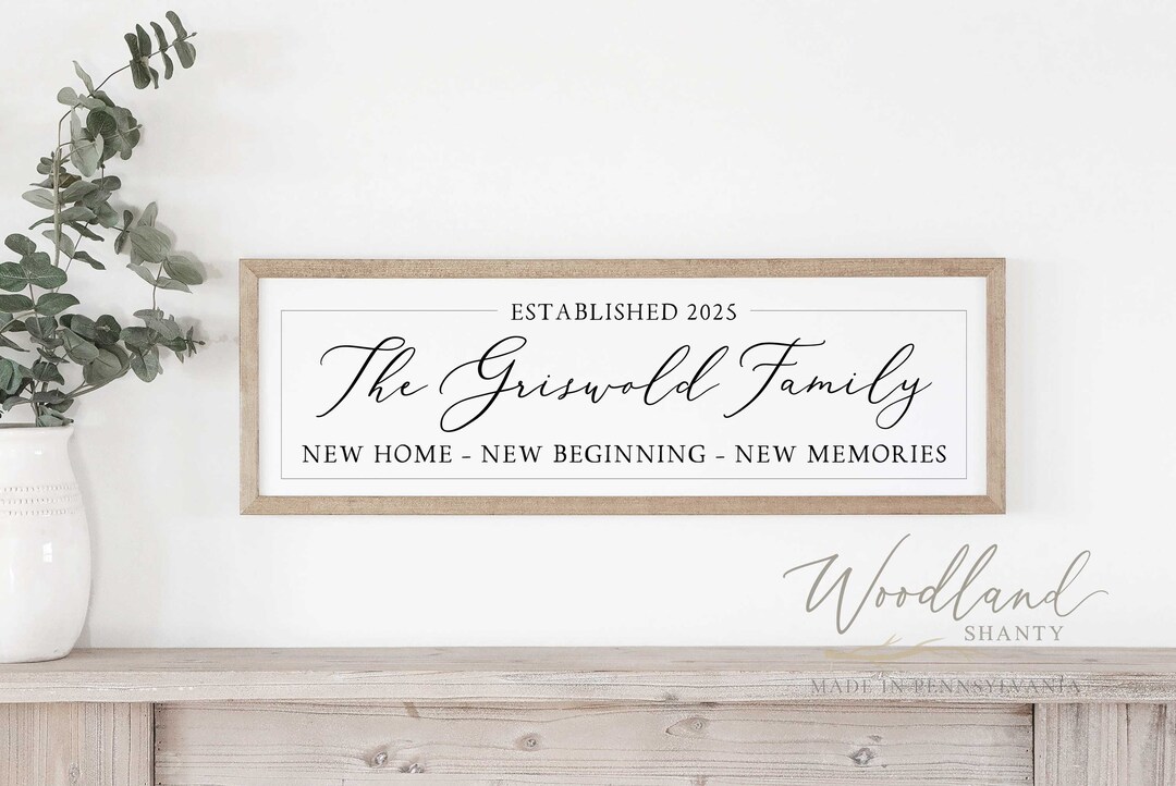 New Home Sign Personalized, New Home New Beginning Sign, Housewarming ...