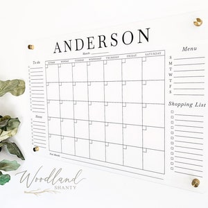 Dry Erase Calendar - Etsy