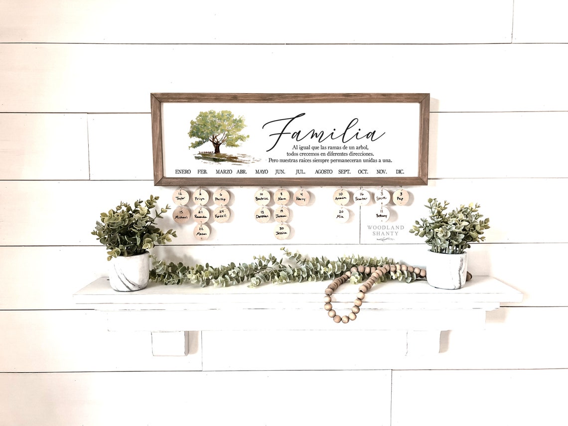 Spanish Family Familia Birthday Board Sign, Spanish Mothers Day ...