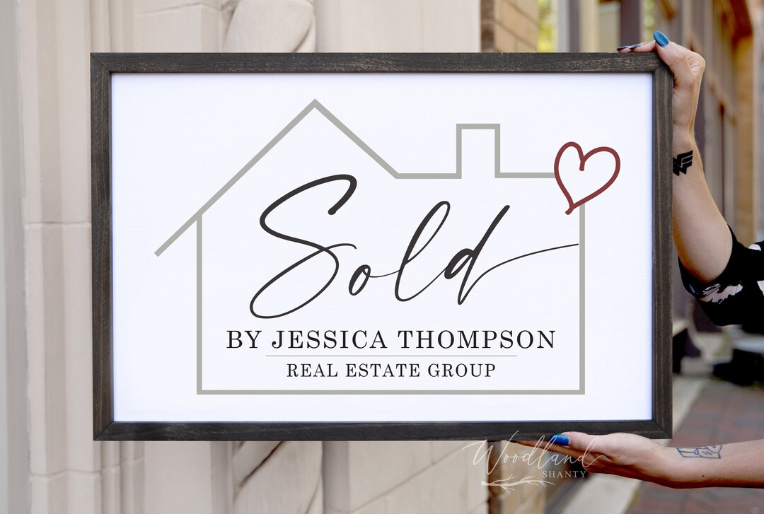 Sold Sign for Real Estate Agent, Agent Closing Sign, Real Estate ...