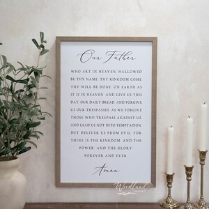 The Lord's Prayer Sign, Our Father Sign, Scripture Sign - Etsy