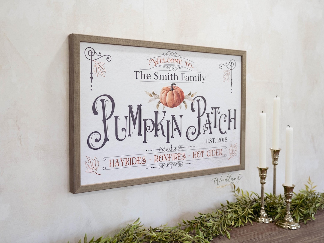 Personalized Pumpkin Patch Sign, Personalized Fall Sign, Fall Decor ...