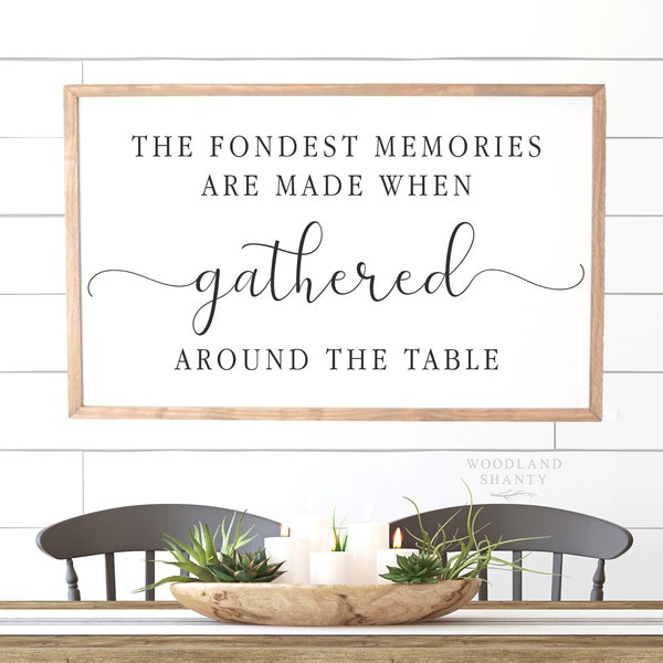Gathered Around the Table Sign - Etsy