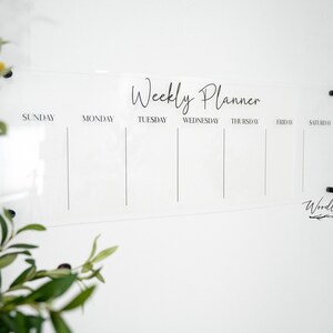 Acrylic Weekly Wall Planner Calendar, Week Planner Office Study Wall ...