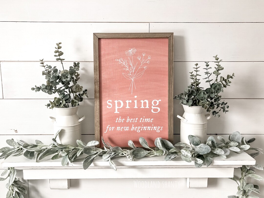 Flowers Spring Sign Spring Decor Farmhouse Spring Decor - Etsy