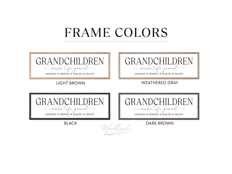 Framed Grandparents Wall Hanging Sign, Mother's Day Gift, Grandchildren ...