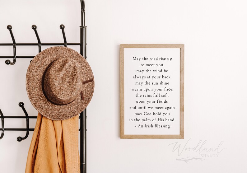 May the Road Rise up to Meet You Sign, Irish Blessing Wall Art, Irish ...