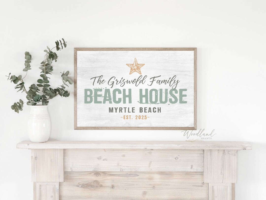 Beach House Signs, Custom Beach House Sign, Personalized Beach House ...