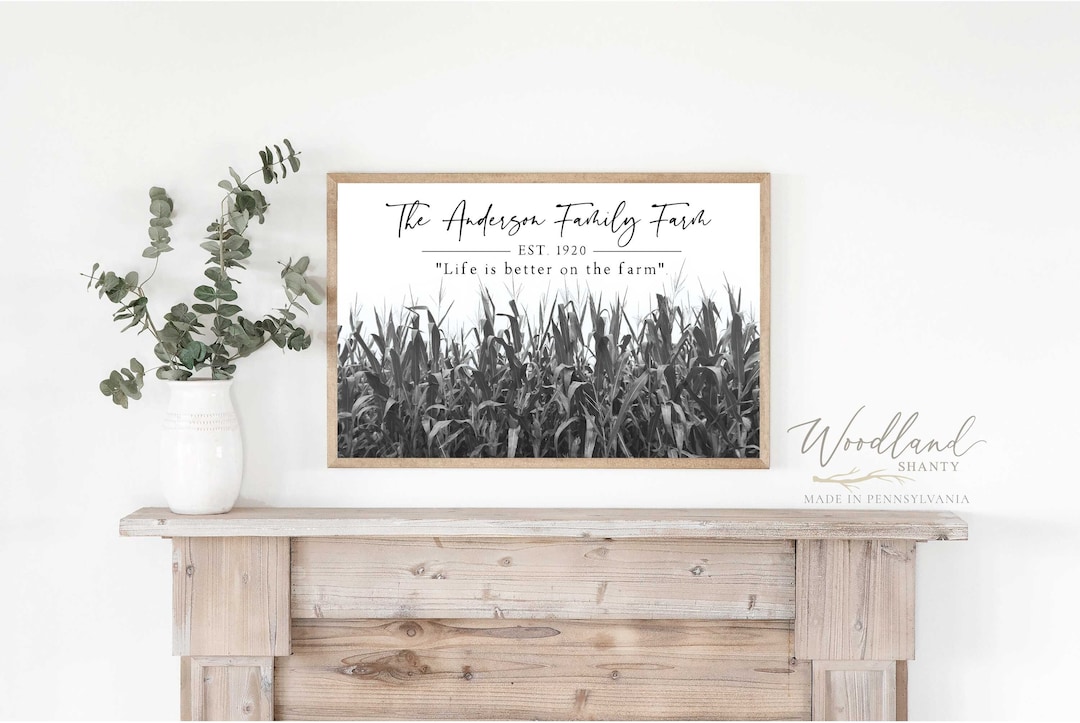 Personalized Farm Sign, Personalized Corn Field Sign, Custom Farm Sign ...