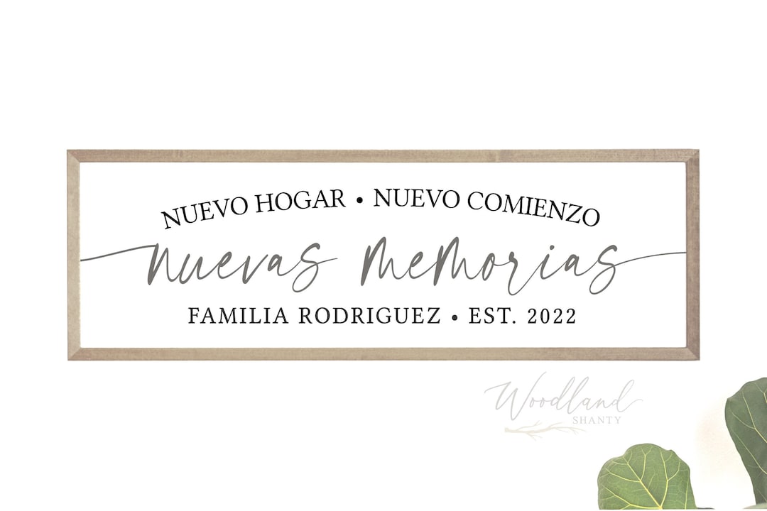 Spanish Family Name New Home Sign, Spanish Housewarming Gift, Spanish ...