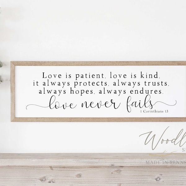 Love is Patient Sign - Etsy