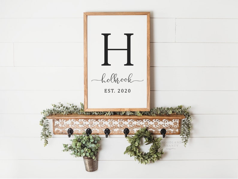 Personalized Farmhouse Style Monogram Sign Personalized - Etsy