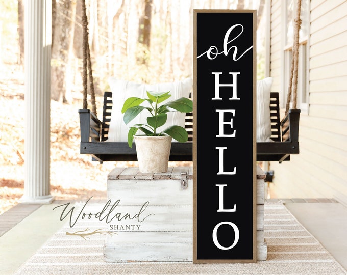 Oh Hello HOME Summer Wood Porch Farmhouse Sign - Etsy
