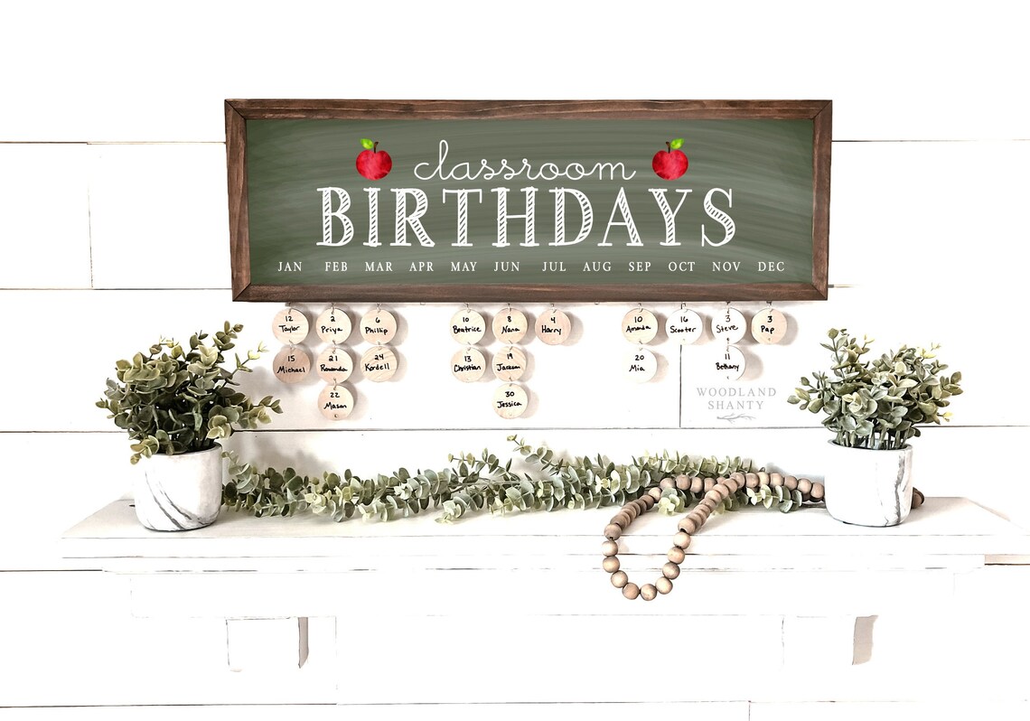 Classroom Birthdays Board Clasroom Birthdays Sign | Etsy