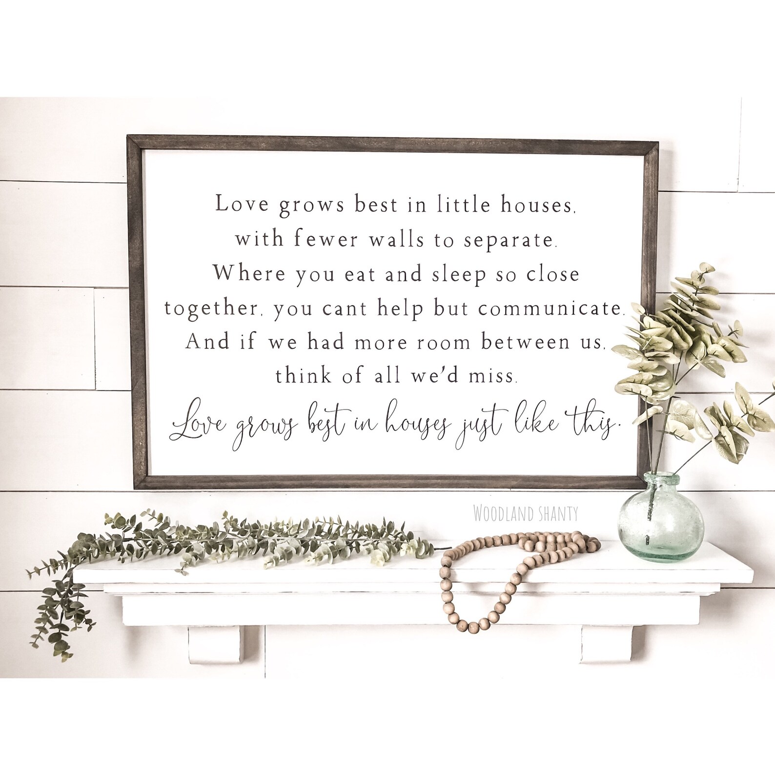 Love Grows Best in Little Houses Sign | Love Grows Best in Houses Just ...
