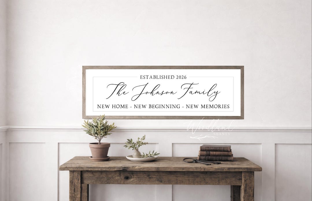 Personalized New Home Framed Sign, New Beginning Housewarming Closing ...