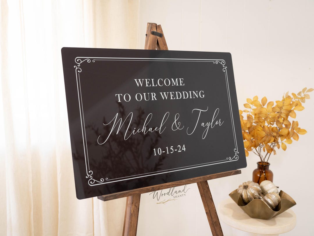 Classic Formal Personalized Welcome to Our Wedding Sign, Speakeasy ...
