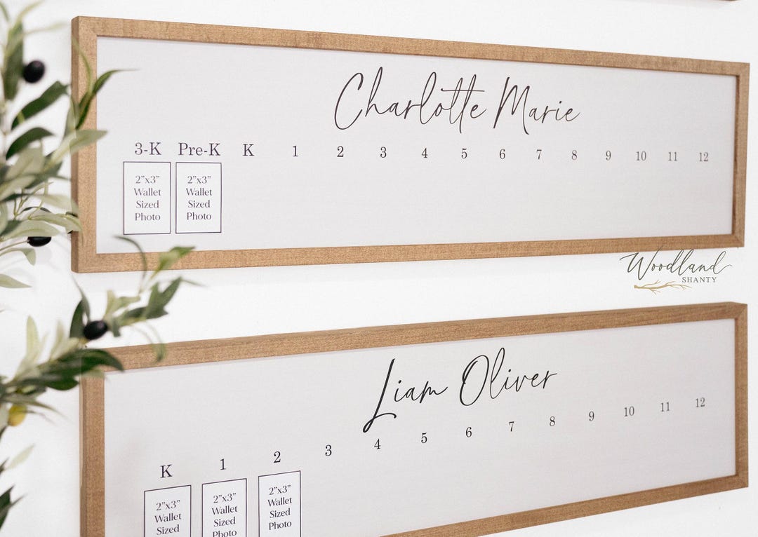 Yearly School Photos Sign, School Years Picture Hanger, Display School ...