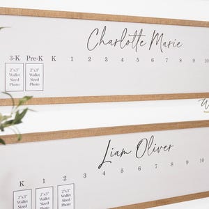 Personalized School Years Photos Sign Display, Framed School Photo ...