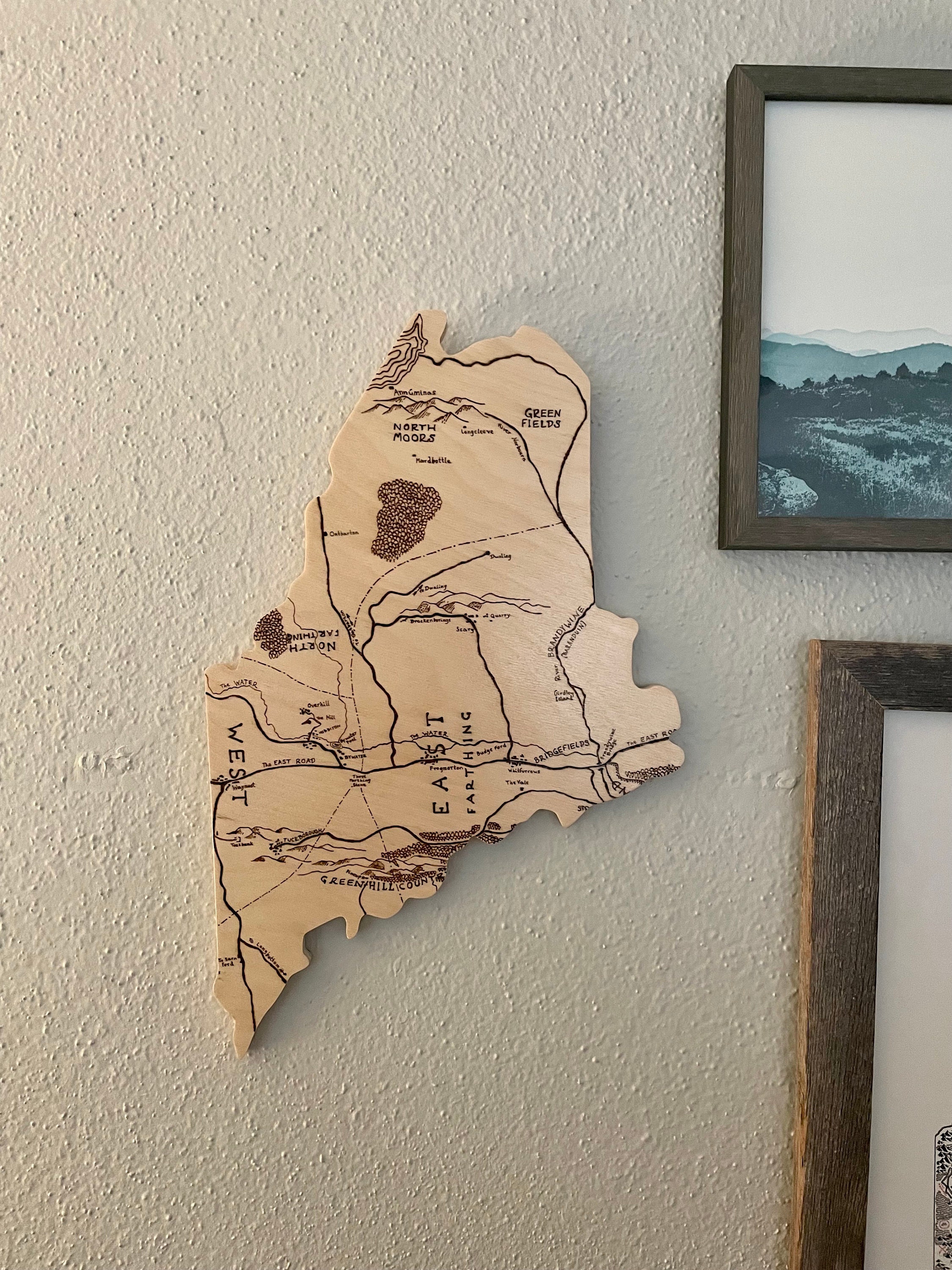 Shire Map State Outline - Etsy