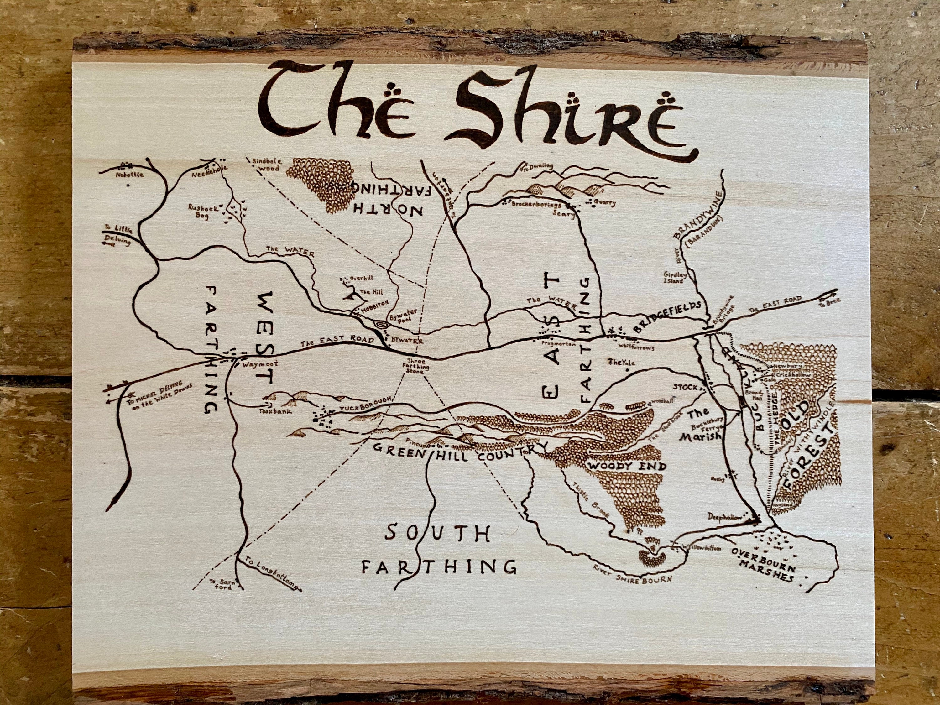The Shire Map - Etsy