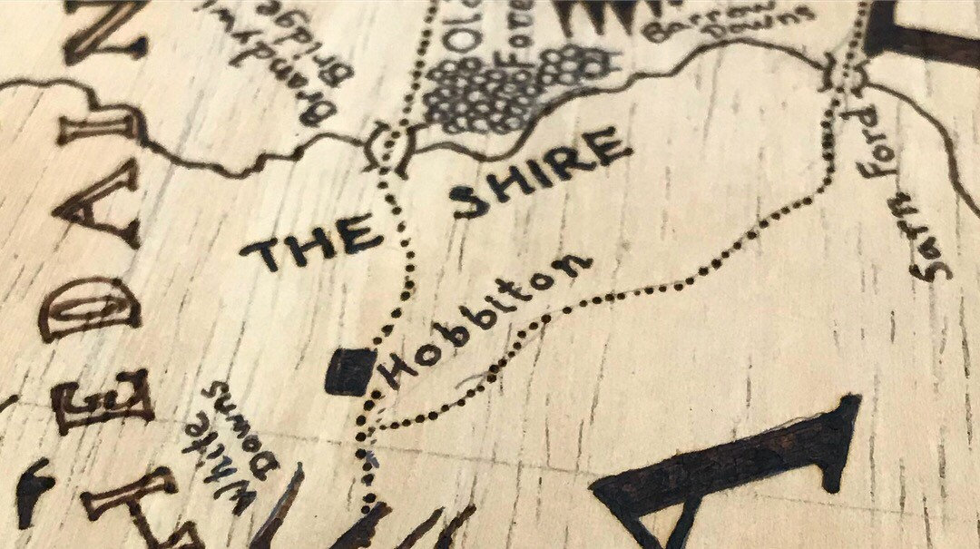 Lord of the Rings Map Coffee Table - Etsy Canada