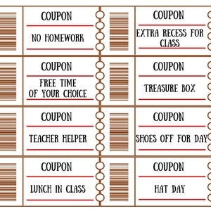 Valentines Day Valentine Editable Printable Coupons for Students Kids ...