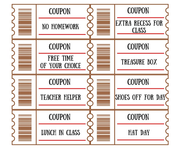 Valentines Day Valentine Editable Printable Coupons for Students Kids ...