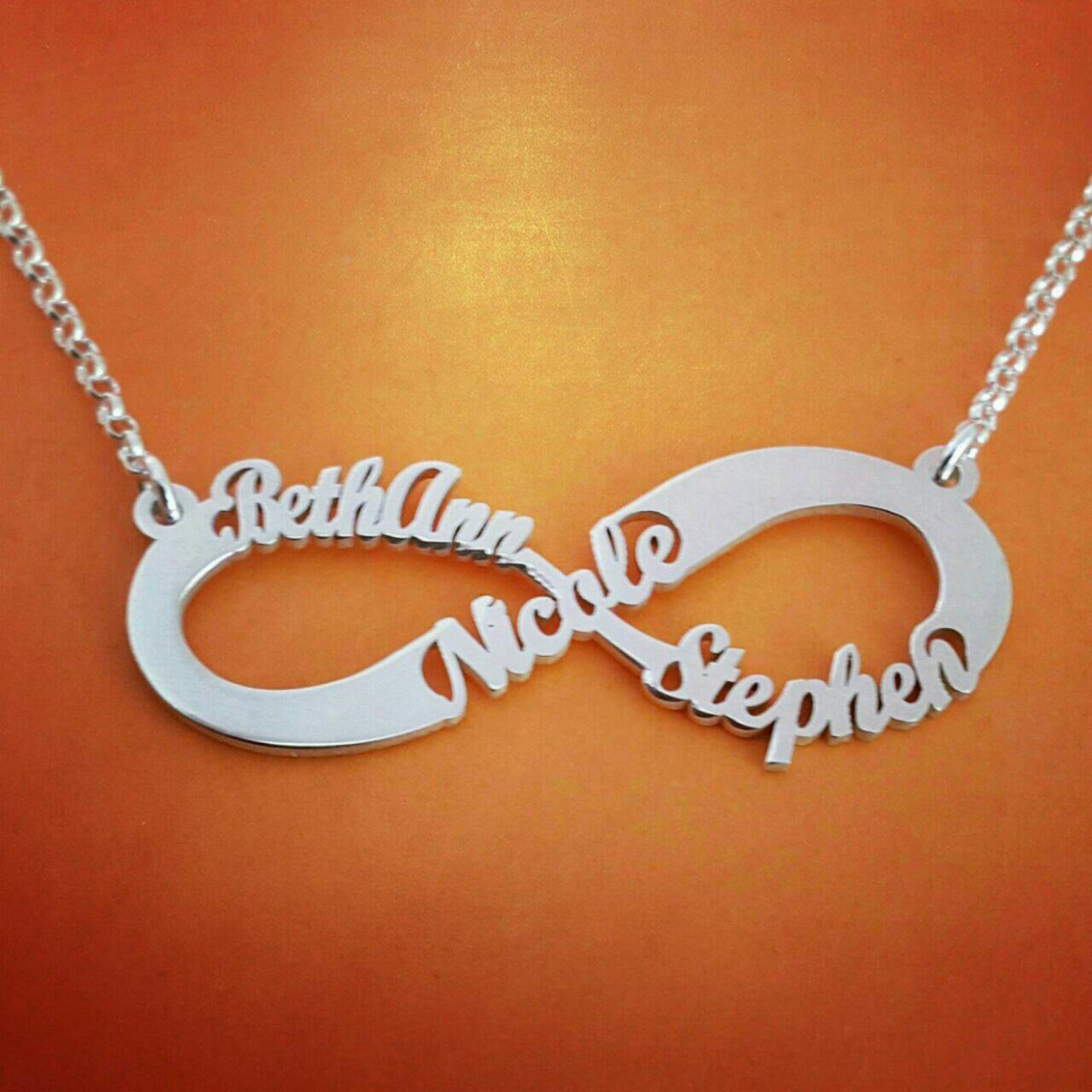 Infinity Necklace / Personalized Infinity Pendant / Children - Etsy