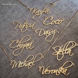 Extra Large Name Necklace • Bold Large Font - Etsy