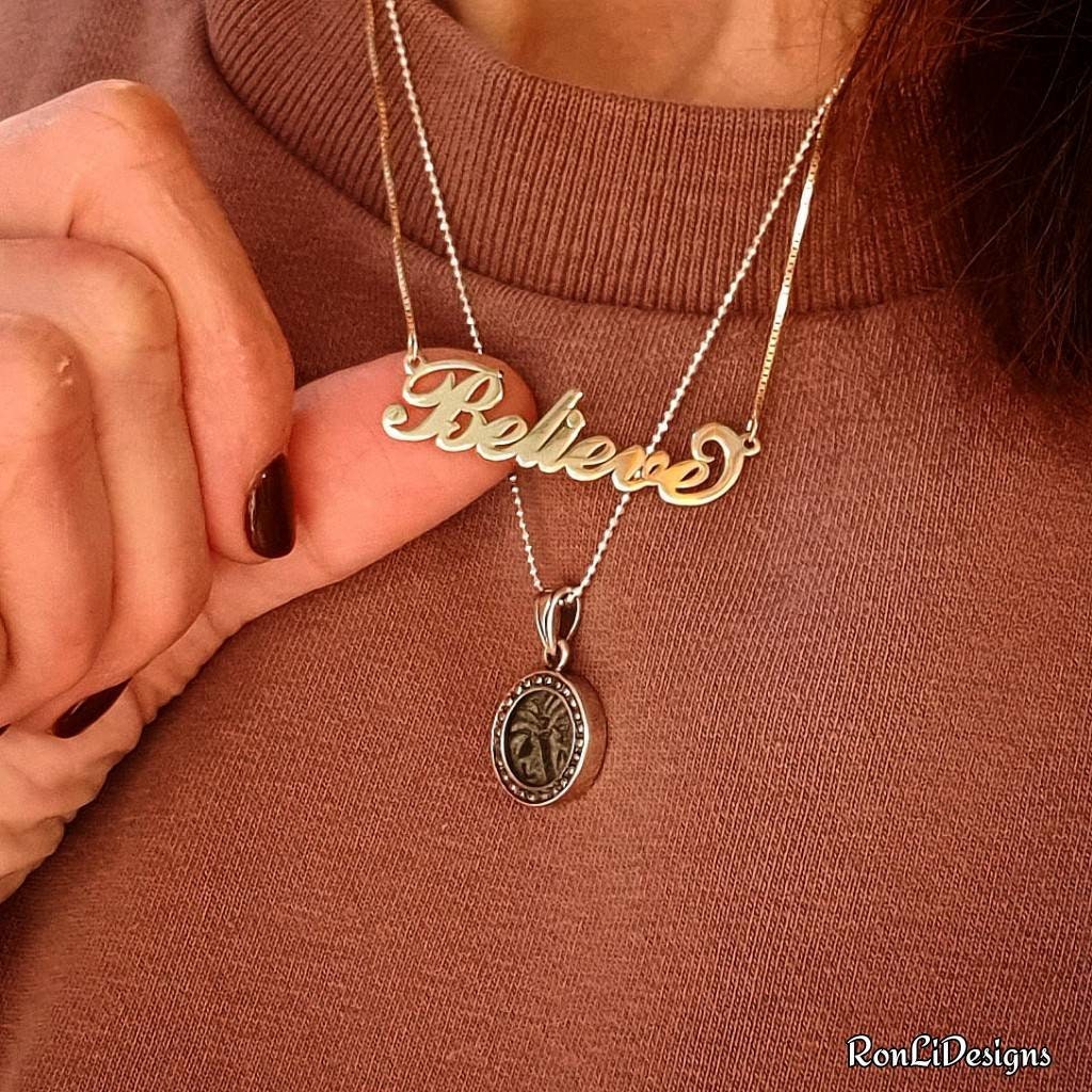 14k Gold Name Necklace Personalized Name Chain Solid 14k Gold Etsy
