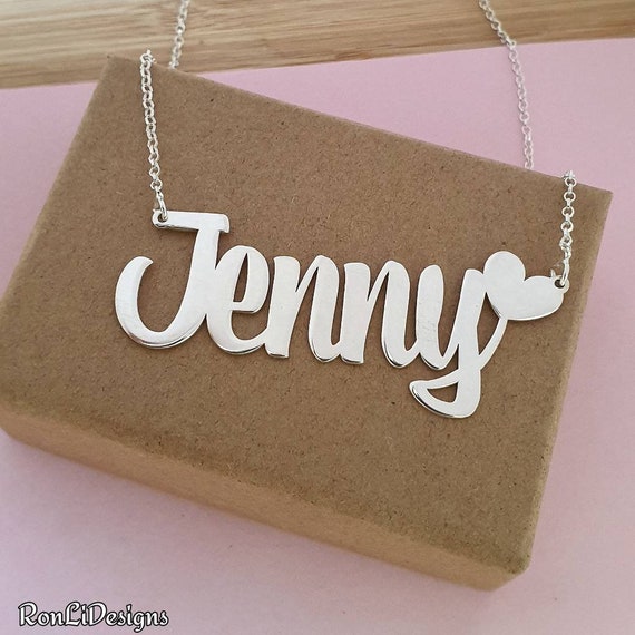 Extra Large Name Necklace Jenny Style Large Nameplate Chain - Etsy