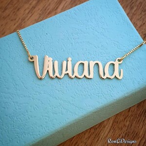 Name Necklace 18k Gold Brianna Style ORDER ANY NAME! - Etsy
