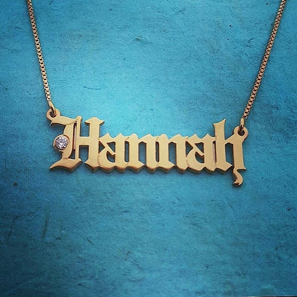Hannah Name Necklace - Etsy